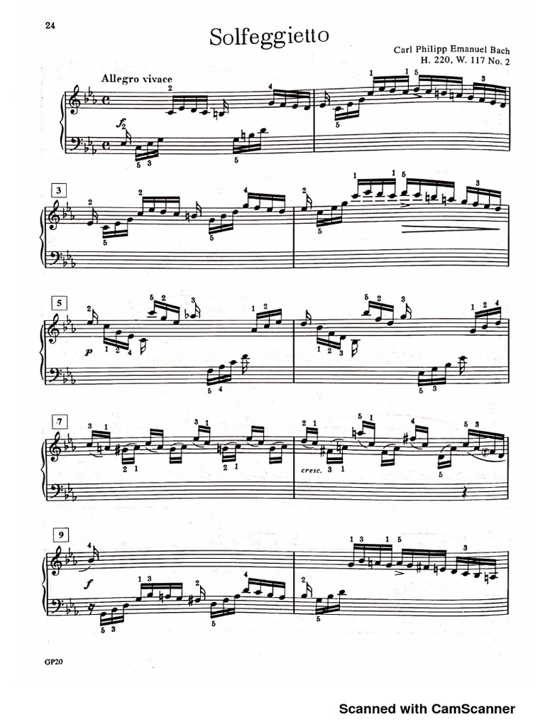 Solfeggietto Bach | PDF