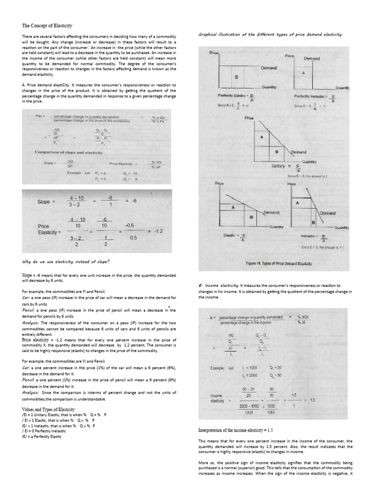 The Concept of Elasticity | PDF | Elasticity (Economics) | Demand