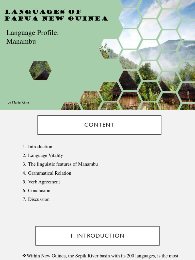 Languages of PNG: Language Profile 10 Manambu | PDF | Verb | Part Of Speech