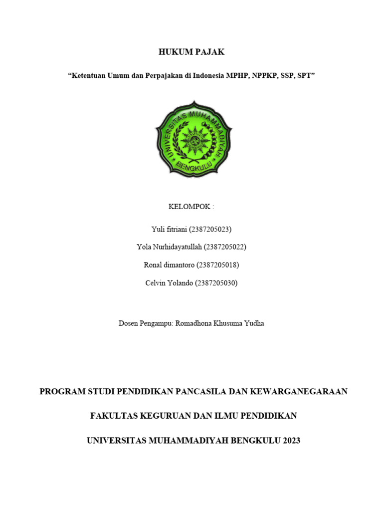 MKLH Hukum Pajak | PDF