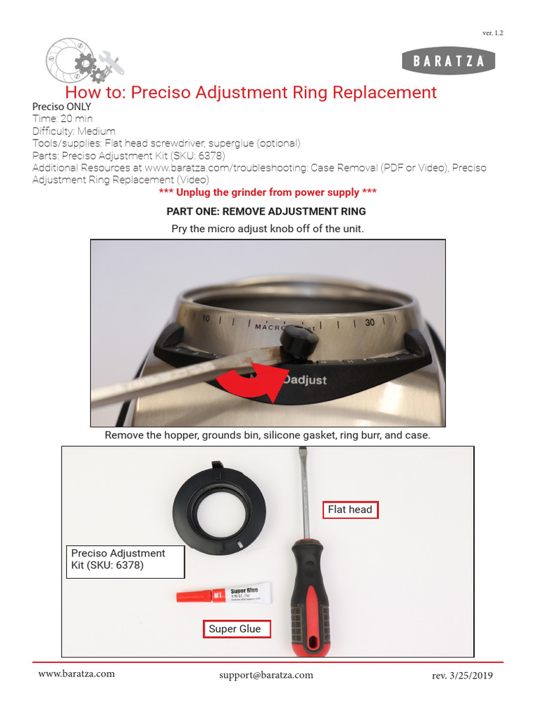 Preciso Adjustment Ring Guide | PDF | Machines | Tools
