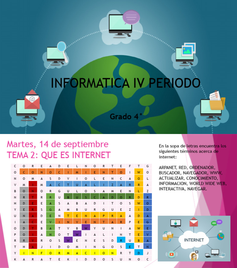 Sopa de Letras Sobre INTERNET 4º | PDF