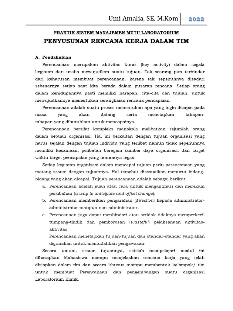 Modul Praktik Planning | PDF