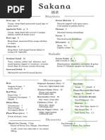 Nuri Sushi Menu Cape Town | PDF | Sushi | Japanese Cuisine