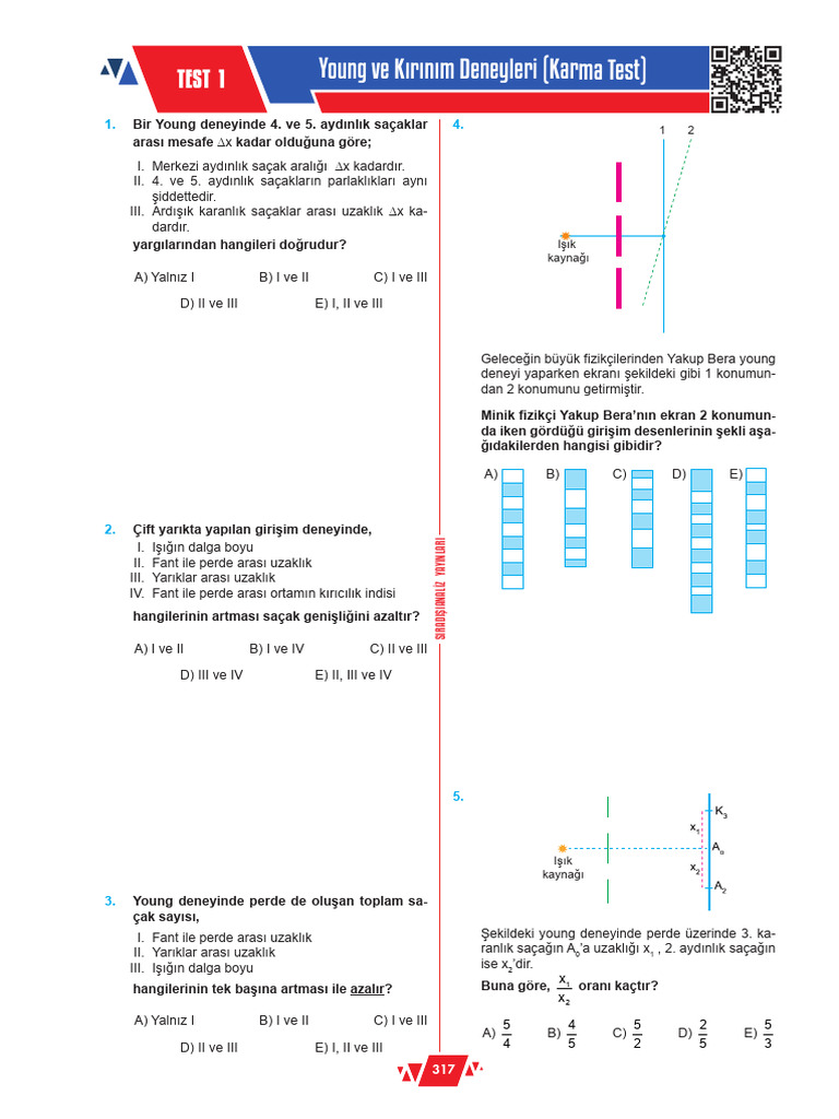 23 - Young Ve Kırınım Deneyleri (Karma Test) | PDF