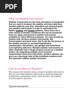 Meteorological Instruments and Their Uses | PDF | Wind Speed ...
