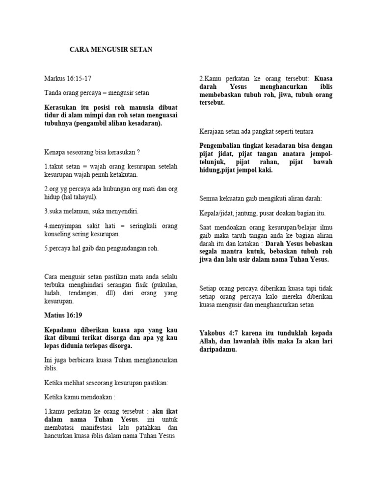 Cara Efektif Mengusir Setan | PDF | Agama & Spiritualitas