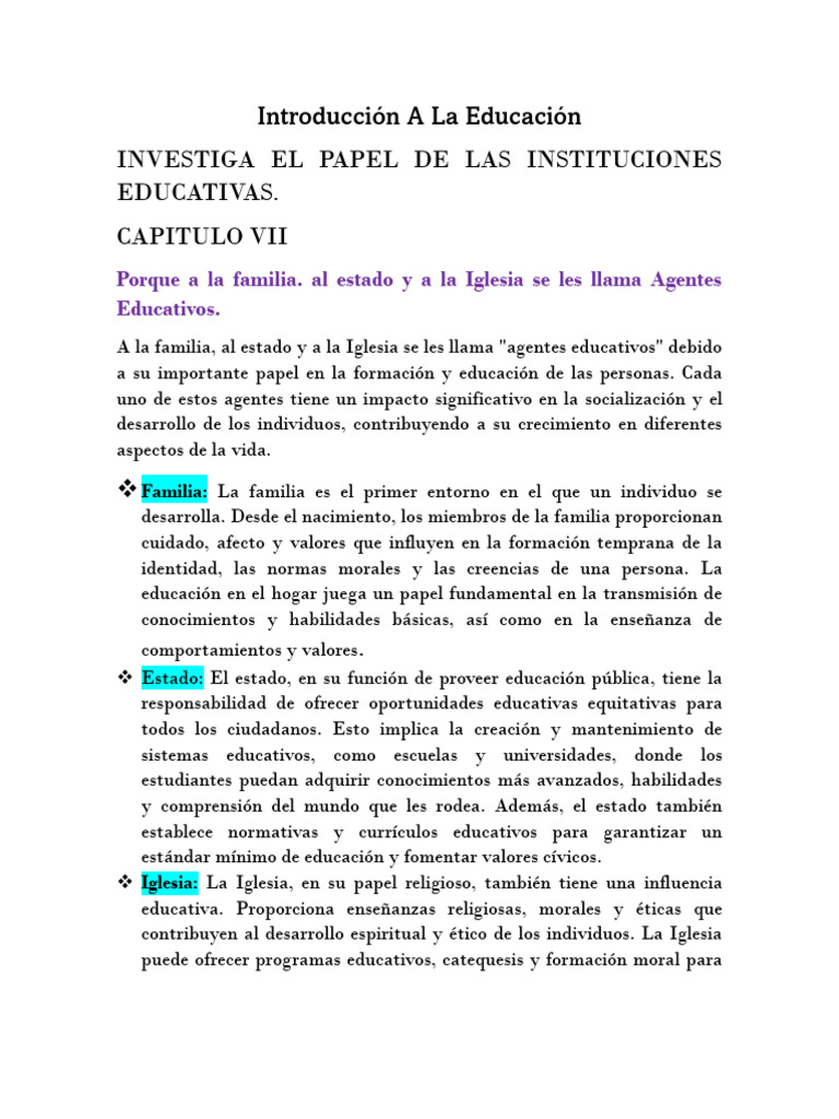 El Papel de Las Instituciones Educativas Albert Cabrera Trejo | PDF | Sociedad | Secularidad