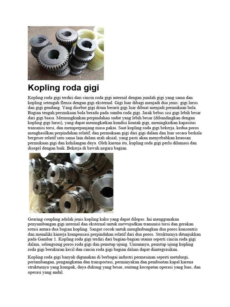 Kopling Roda Gigi | PDF