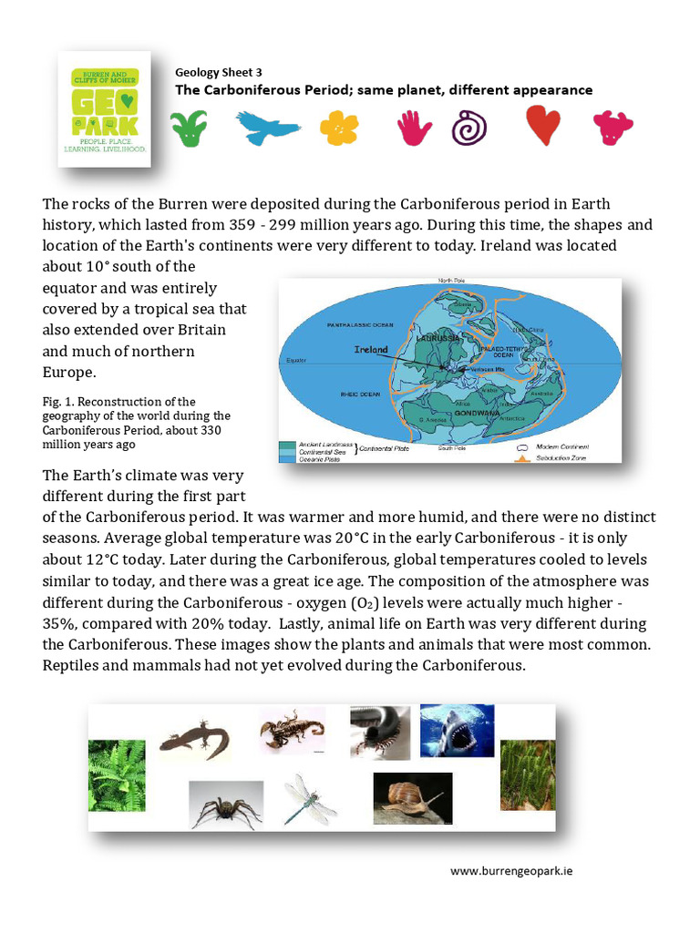 Geology Sheet 3 Carboniferous Period | PDF