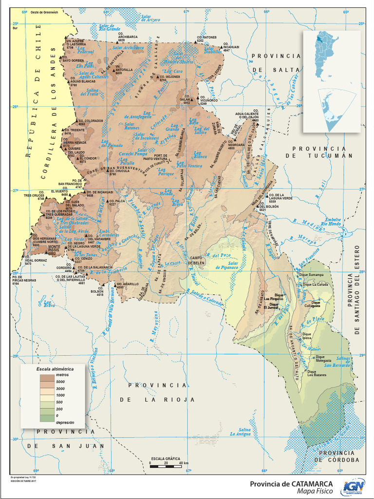 Mapa Físico de Catamarca, Argentina | PDF