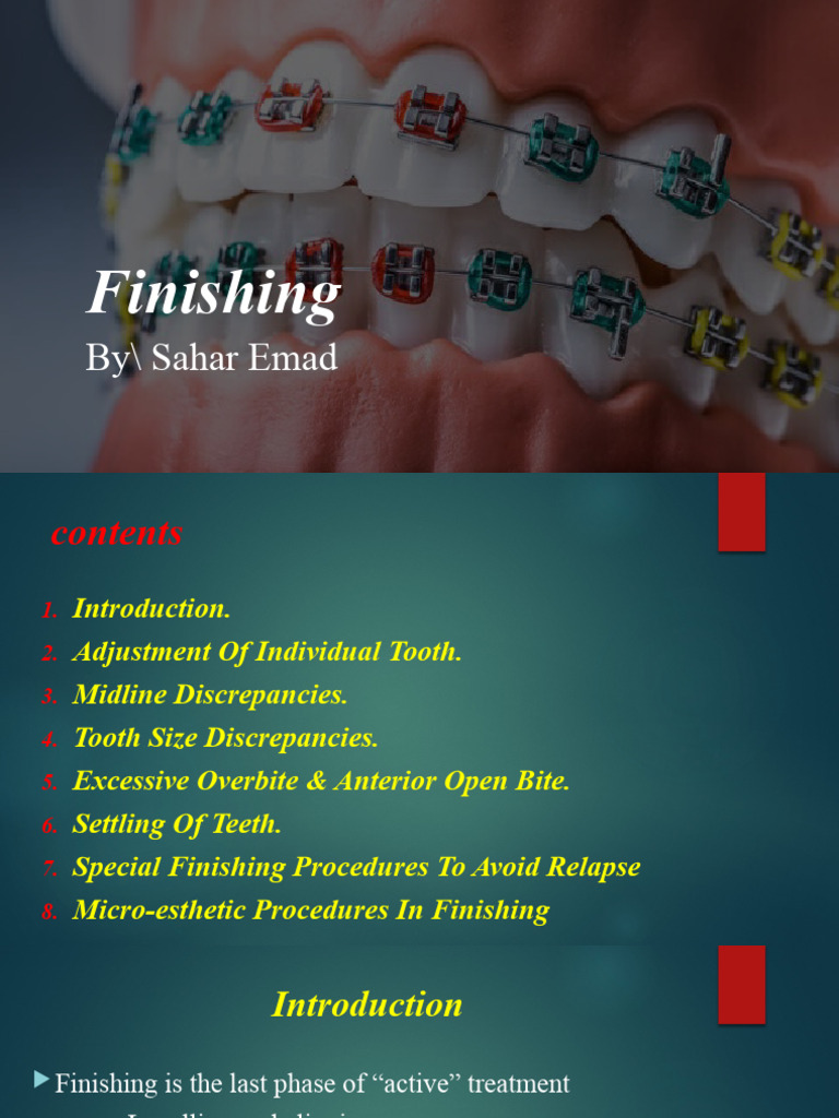 Finishing | PDF | Orthodontics | Tooth