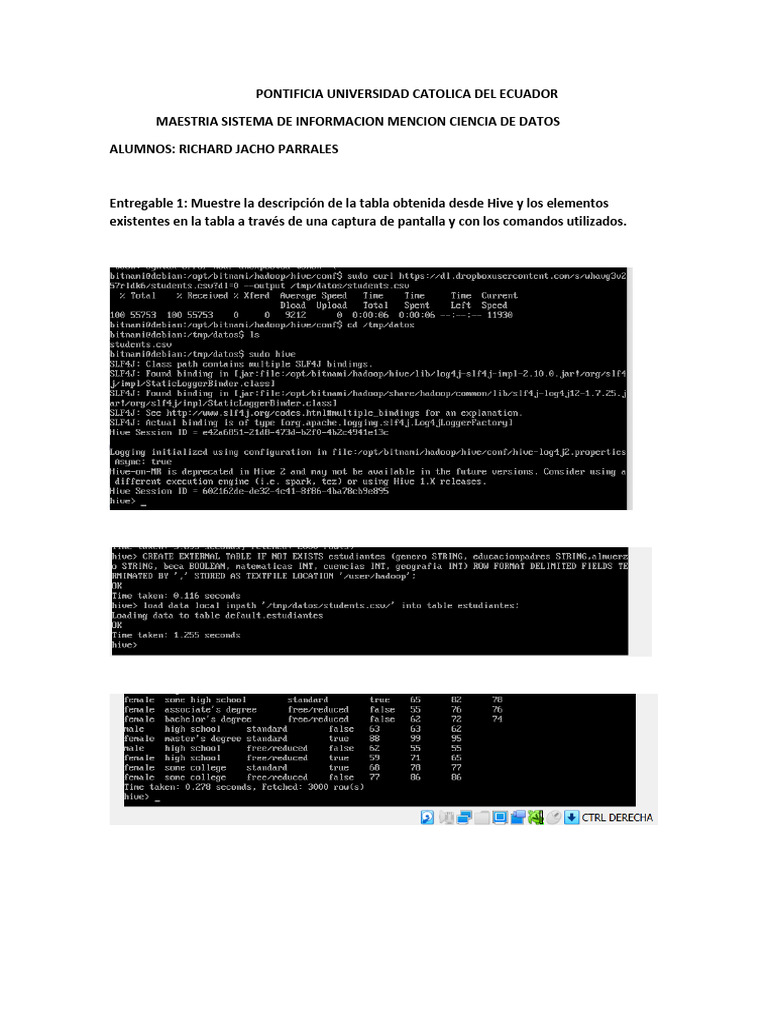 Estadistica Puce | PDF | Apache Hadoop | Bases de datos