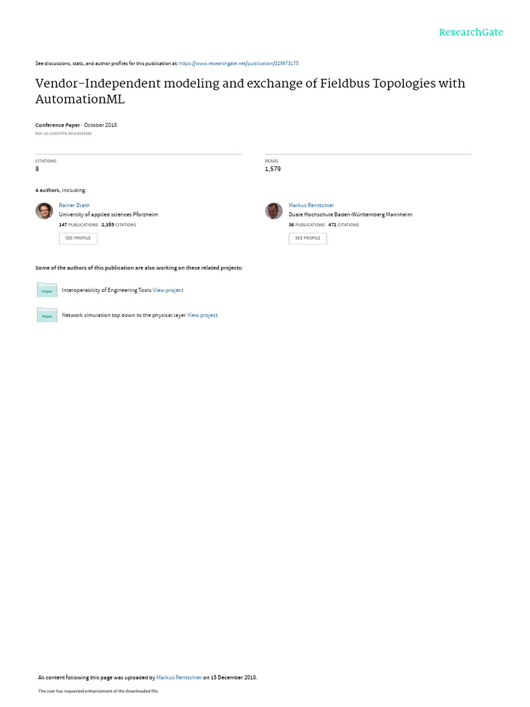 AML2018 Rentschler Fieldbus Topologies Paper | PDF | Network Topology ...