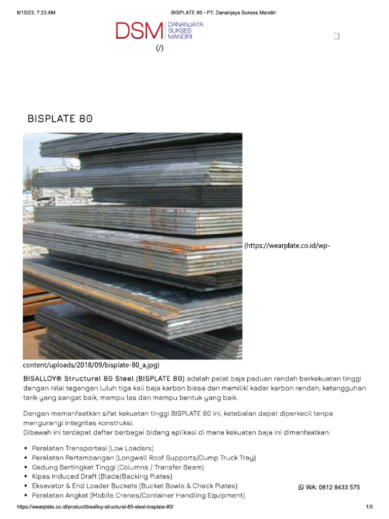 Spec Bisplate 80 | PDF