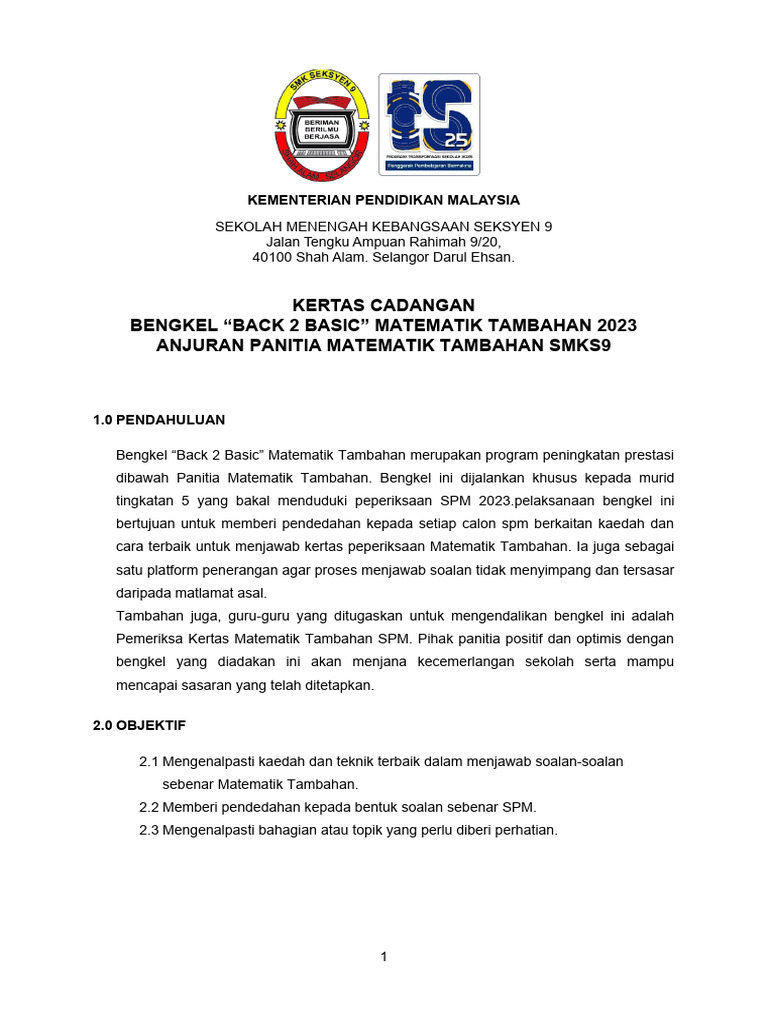 Kertas Kerja Bengkel | PDF