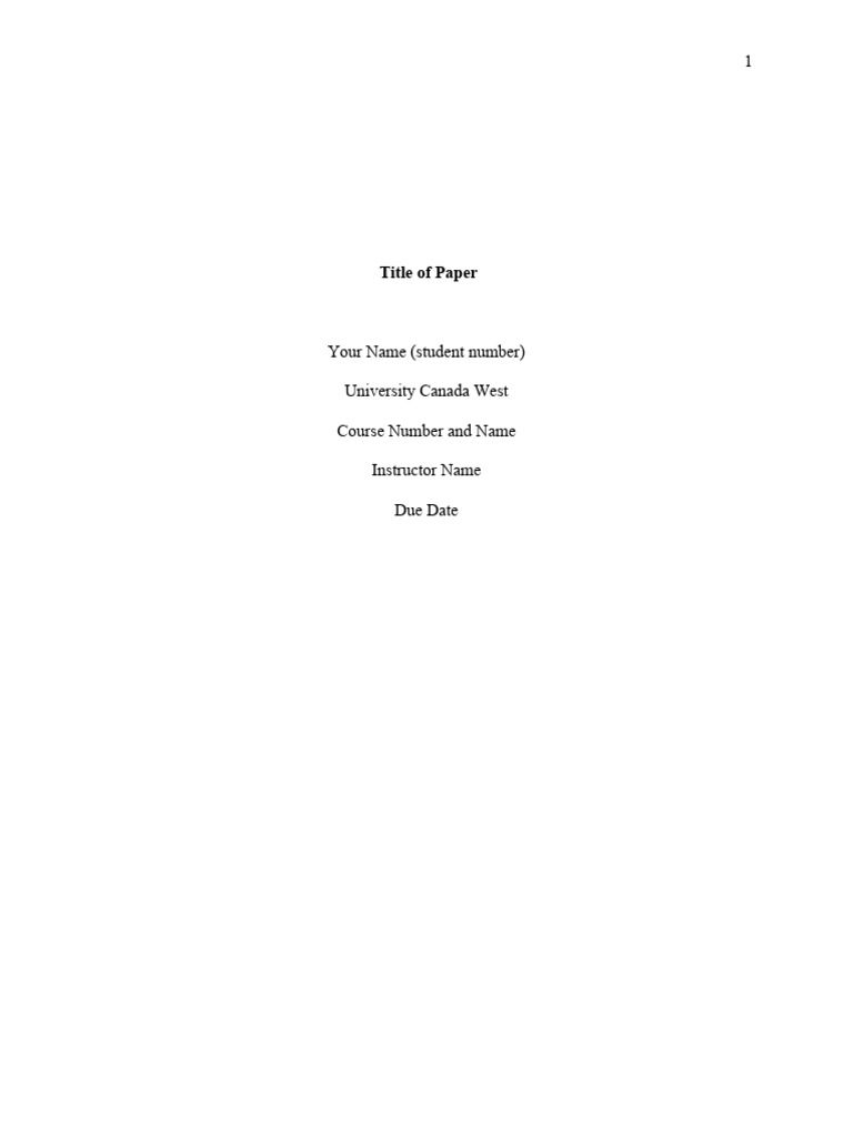 APA - 7thed - UCW Student Paper Template | PDF | Apa Style | Paragraph