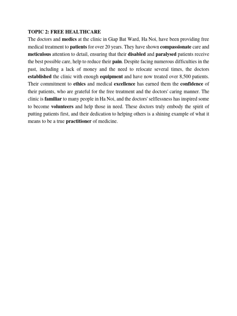 Reading W2 Free Healthcare | PDF | Physician | Patient