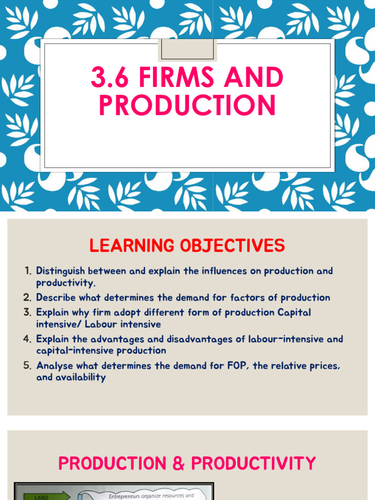 3 6+firms+and+production | PDF | Labour Economics | Trade