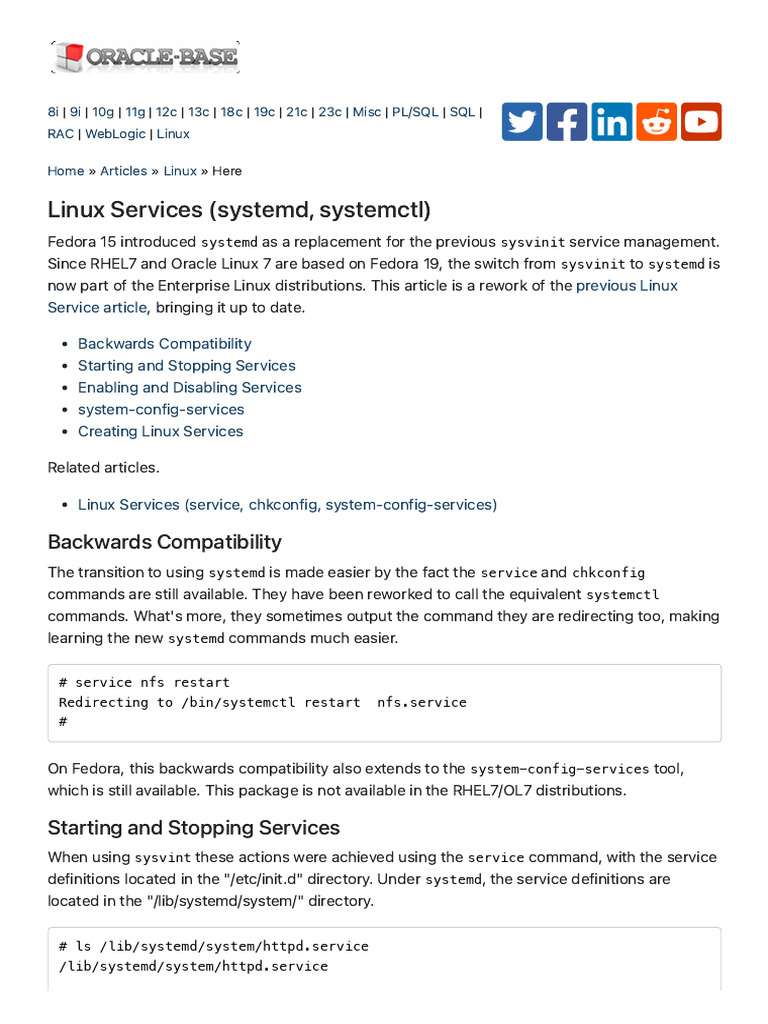 Oracle19c Start and Stop Service | PDF | Booting | Apache Http Server