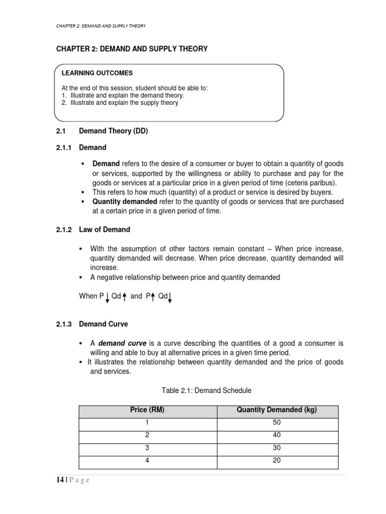 Topic 2 Demand and Supply | PDF | Supply (Economics) | Supply And Demand