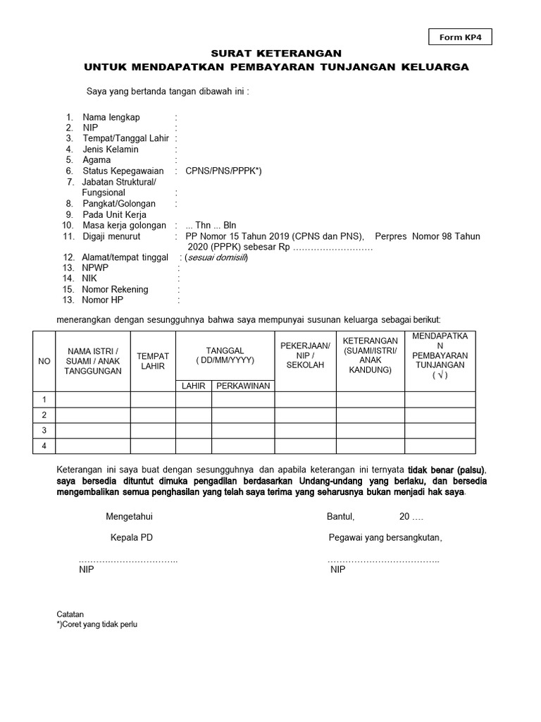 Format KP4 2024 | PDF