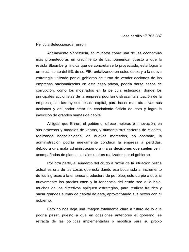 Jose Carrillo | PDF | Enron | Business