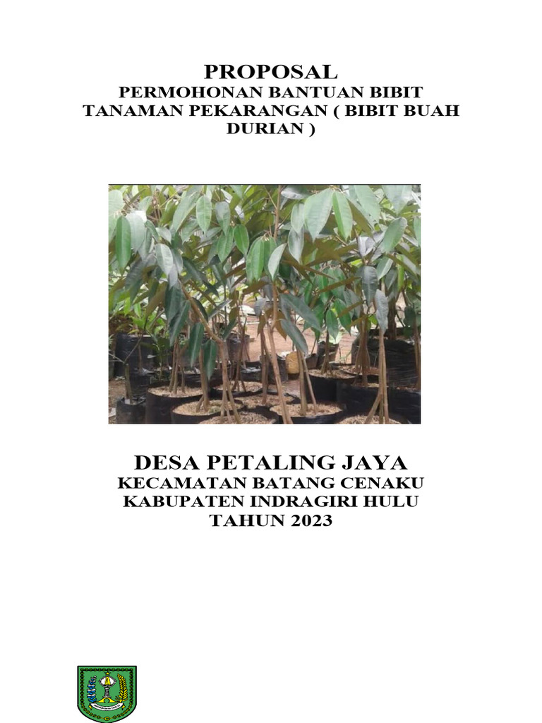 Proposal Bibit Tanaman Buah Durian | PDF