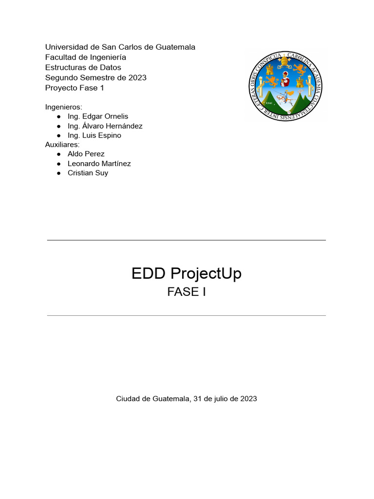 (EDD) Proyecto Fase1 2S 1 | Descargar gratis PDF | Software de la aplicacion | Red mundial