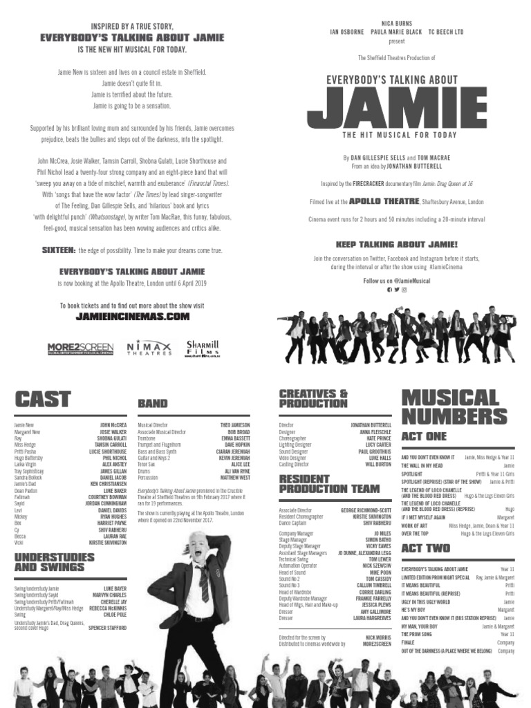 Jamie Cast Sheet | PDF