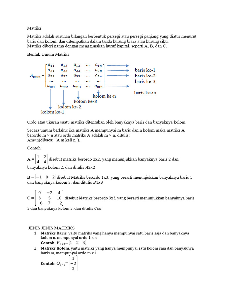 Materi Matriks | PDF
