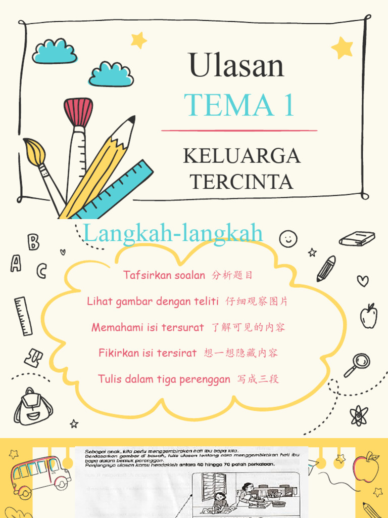 Tema 1 - Ulasan - Cara Menggembirakan Hati Ibu Bapa | PDF | Seni & Disiplin Bahasa