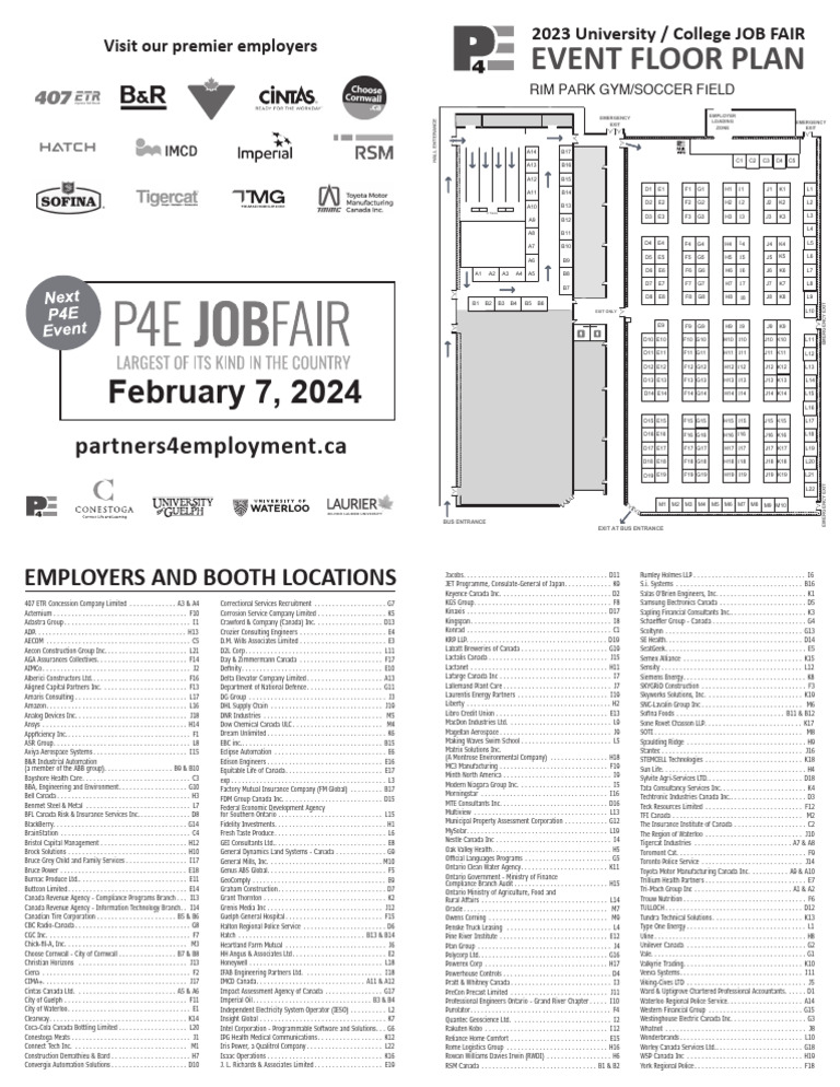P4E Fall Job Fair FLOOR PLAN 2023 | PDF
