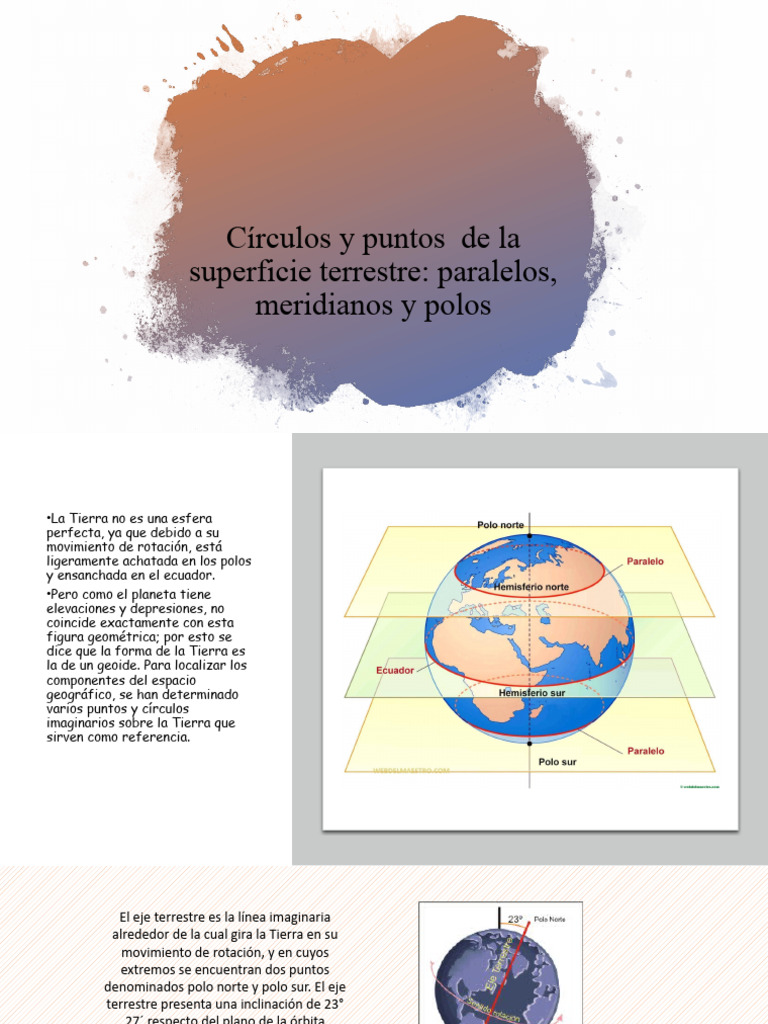 Círculos y Puntos de La Superficie Terrestre | PDF | Ecuador | Longitud