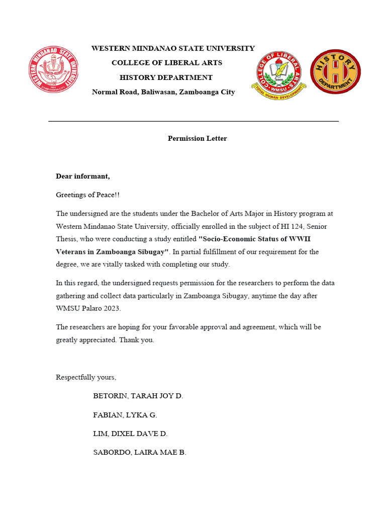 Permission Letter | PDF