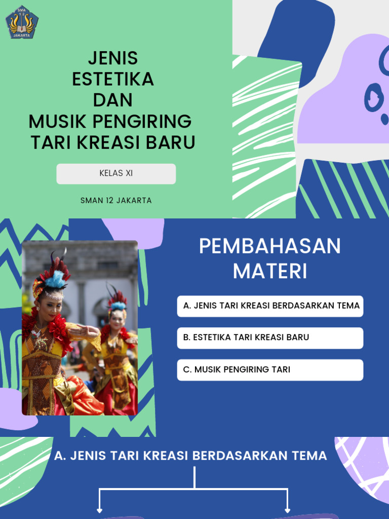Jenis, Nilai Estetis Dan Musik Pengiring Tari Kreasi | PDF Jenis, Nilai Estetis Dan Musik Pengiring Tari Kreasi | PDF