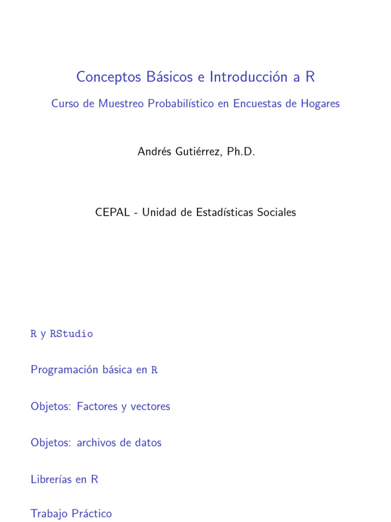 Introduccion A R | PDF | Interfaz de línea de comando | R (lenguaje de programación)