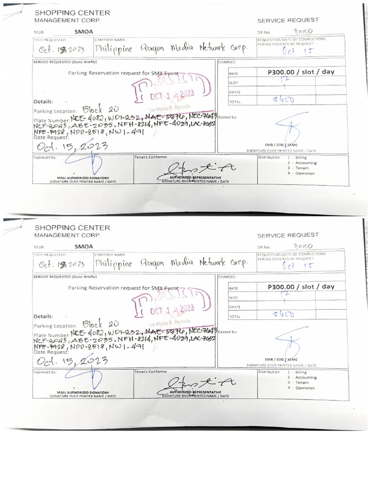 SMX Parking Pass | PDF