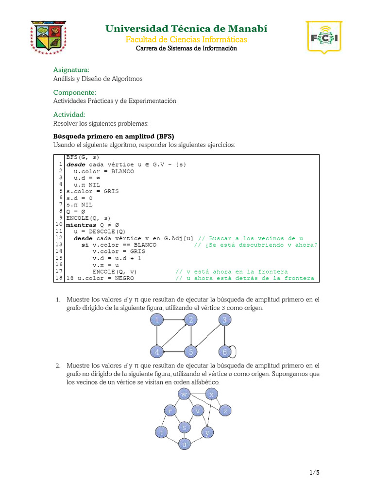 Actividad Práctica 2P (1) | PDF | Vértice (teoría de grafos) | Programación de computadoras