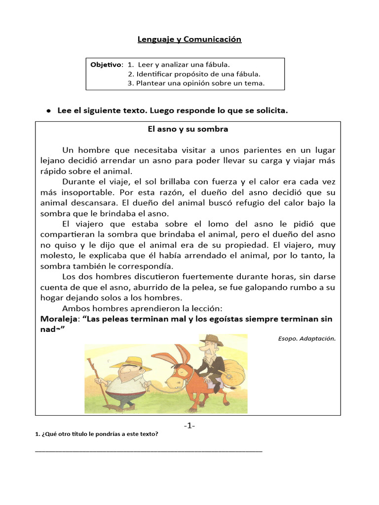 Guia de Fabula 2 | PDF | Burro