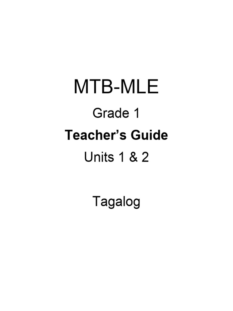TG - MTB 1 - Q1&Q2 | PDF | Word | Poetry