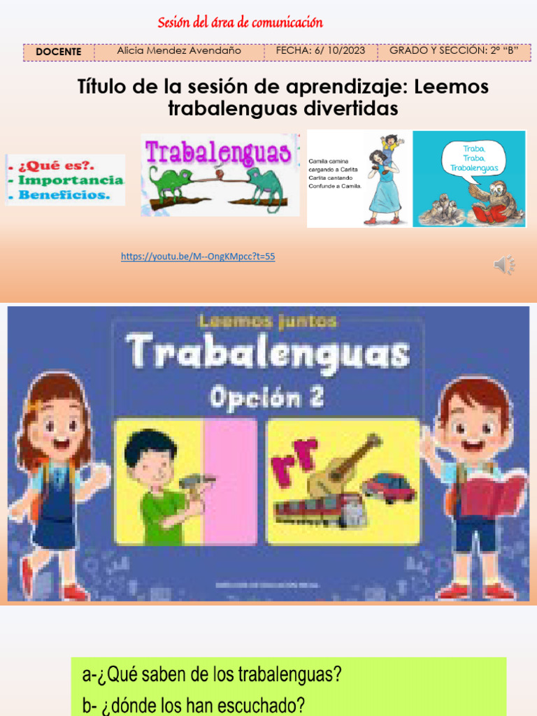 Aprendemos Trabalenguas | PDF | Comunicación humana | Lingüística