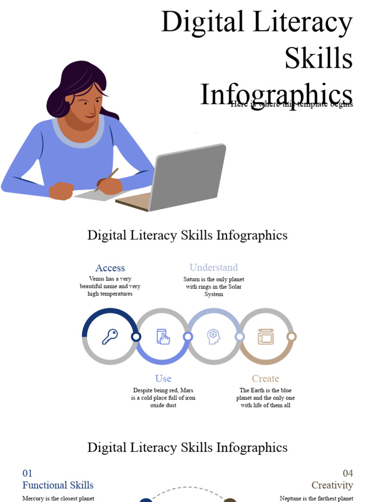 Digital Literacy Skills Infographics by Slidesgo | PDF | Planets ...