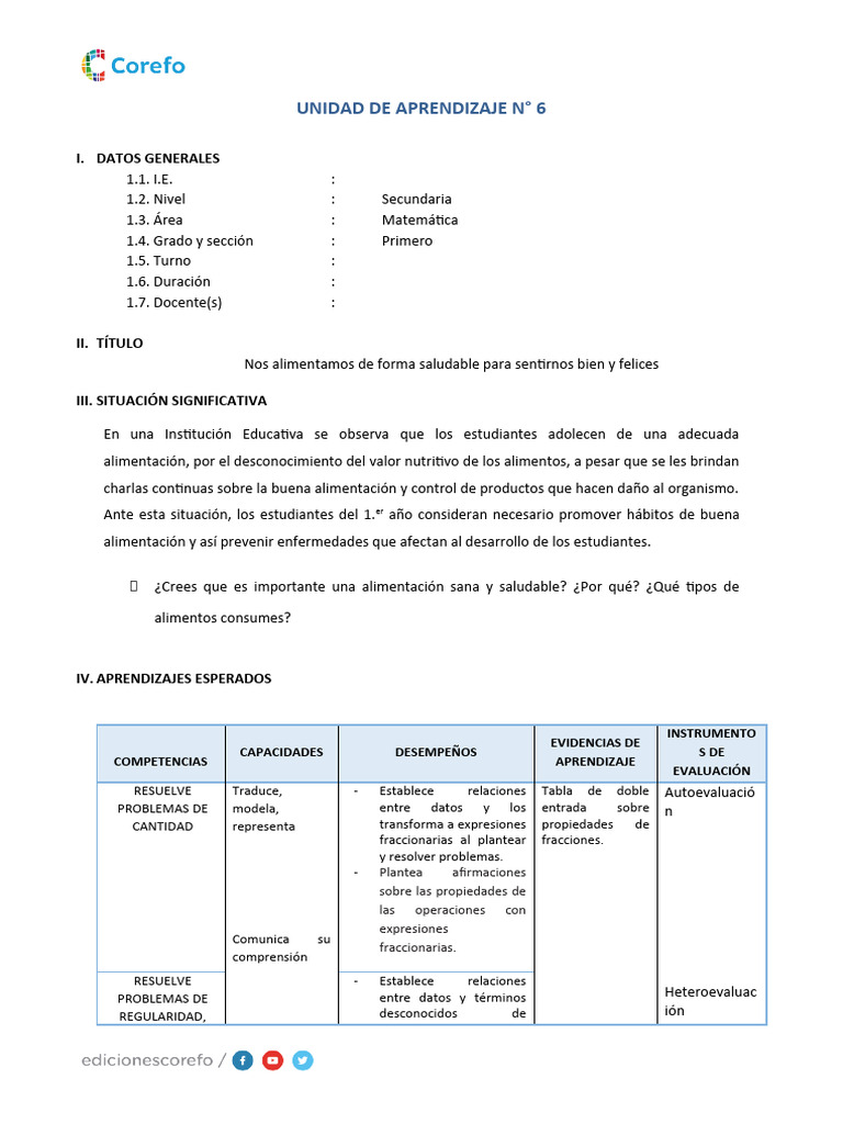 U6 - 1 Sec | PDF | Aprendizaje | Trigonometría