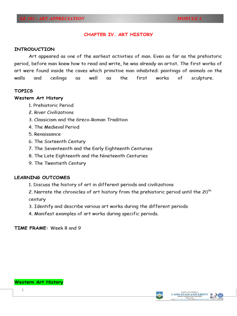 Ge - 103 Art Appreciation Module 4 | Download Free PDF | Symbolism (Arts) | Roman Empire