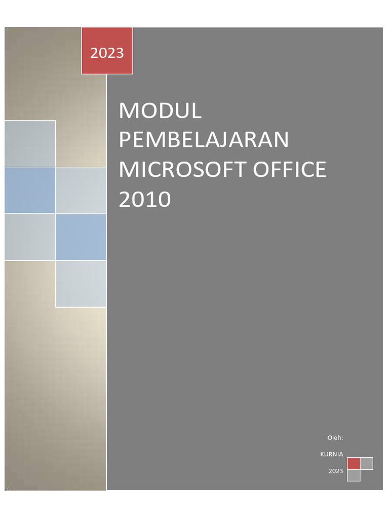 Modul Pembelajaran Microsoft Office 2010 | PDF