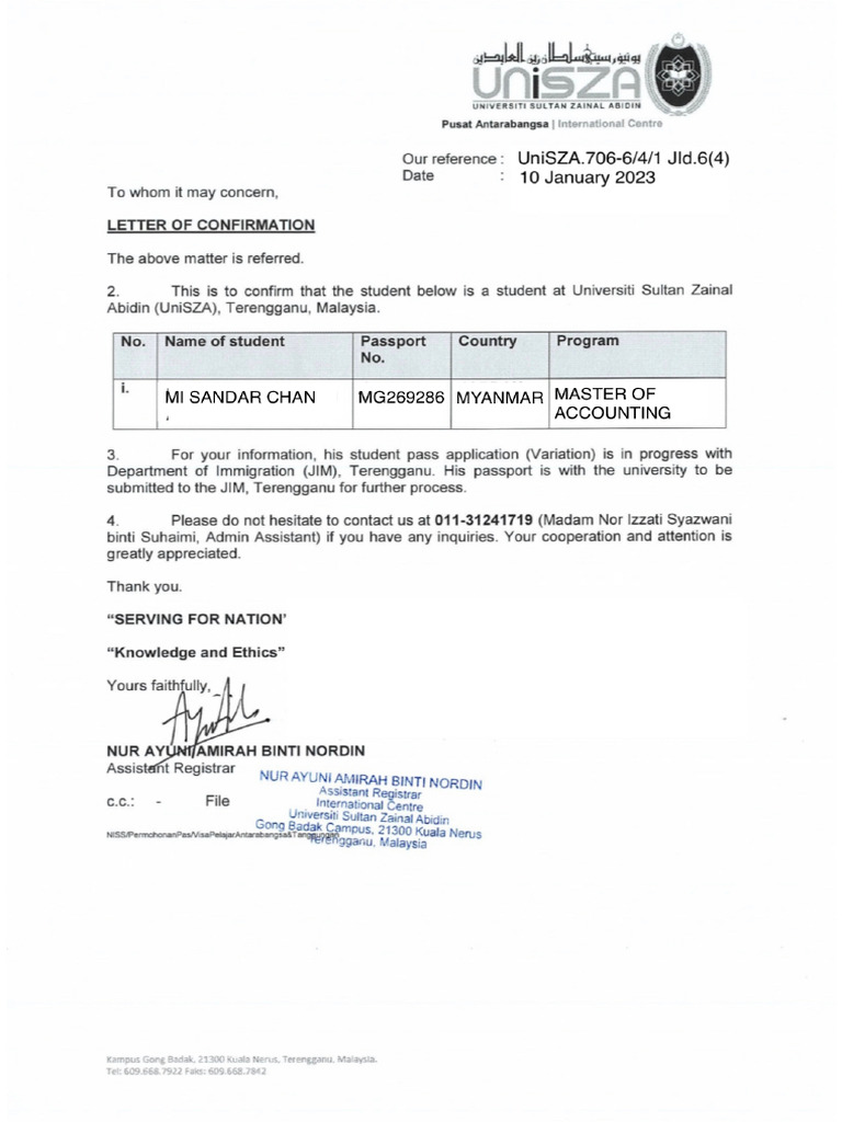 Holding Passport Letter MI SANDAR | PDF