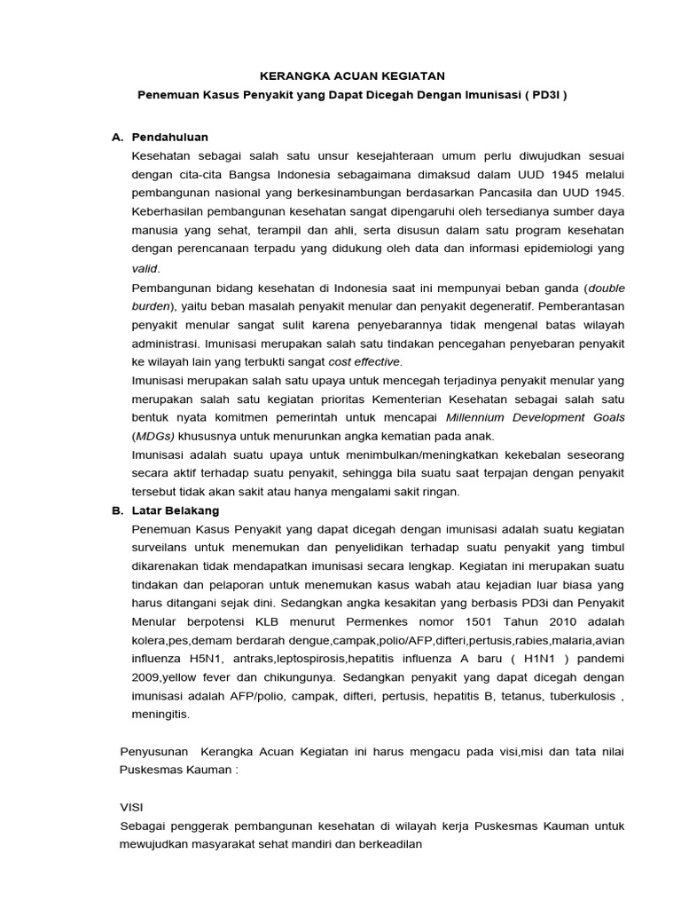 KAK Penemuan Kasus PD3i | PDF | Sains & Matematika
