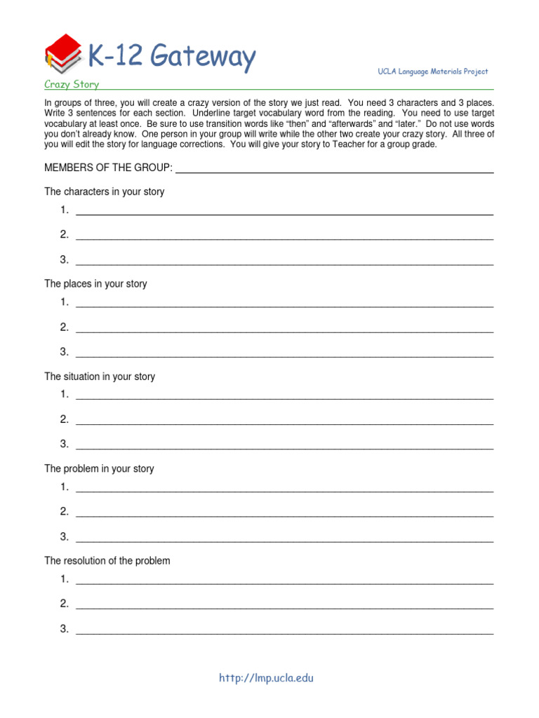 Create Your Crazy Story | PDF | Language Arts & Discipline | Foreign ...