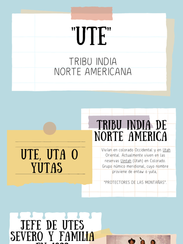 TRIBU UTE - INDIOS NORTE AMERICANOS - Analisis | PDF | Pueblos ...